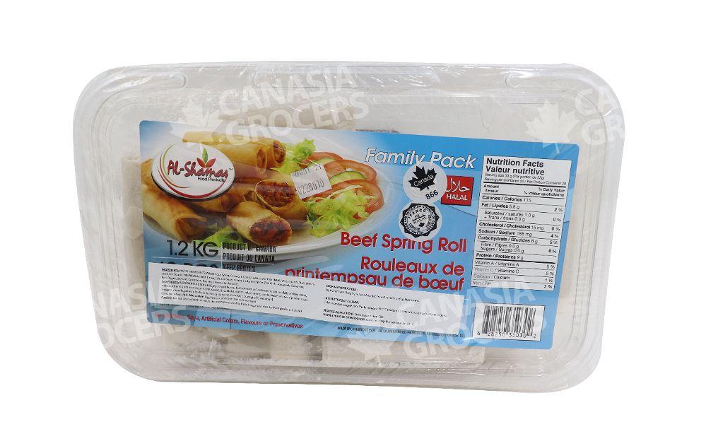 Al-Shamas BEEF SPRING ROLLS FAMILY PACK 40 PCS - Can-Asia Grocers Inc.