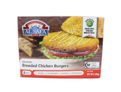 AL SAFA BREADED CHICKEN BURGER PATTIES HALAL 6PCS - Can-Asia Grocers Inc.