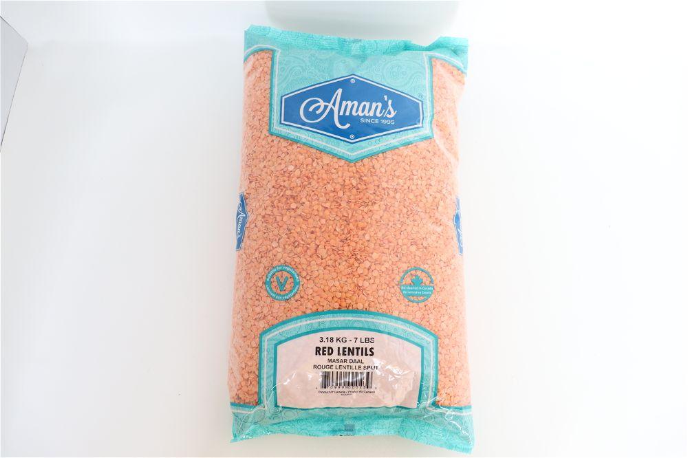 Aman Red Lentil Split 7Lb - Can-Asia Grocers Inc.